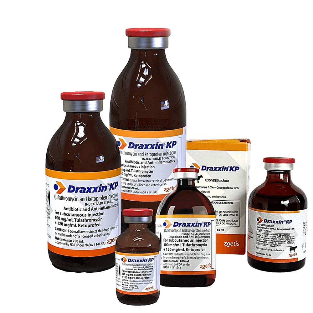 DRAXXIN KP TULATROMICINA 10% ANTIBIOTICO INJETAVEL ZOETIS - Agroveterinaria